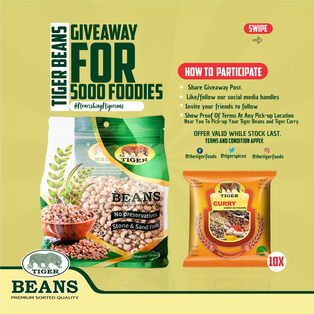 Tiger Foods unveils Tiger Beans, Offers Free Packs to 5000 Nigerians ...