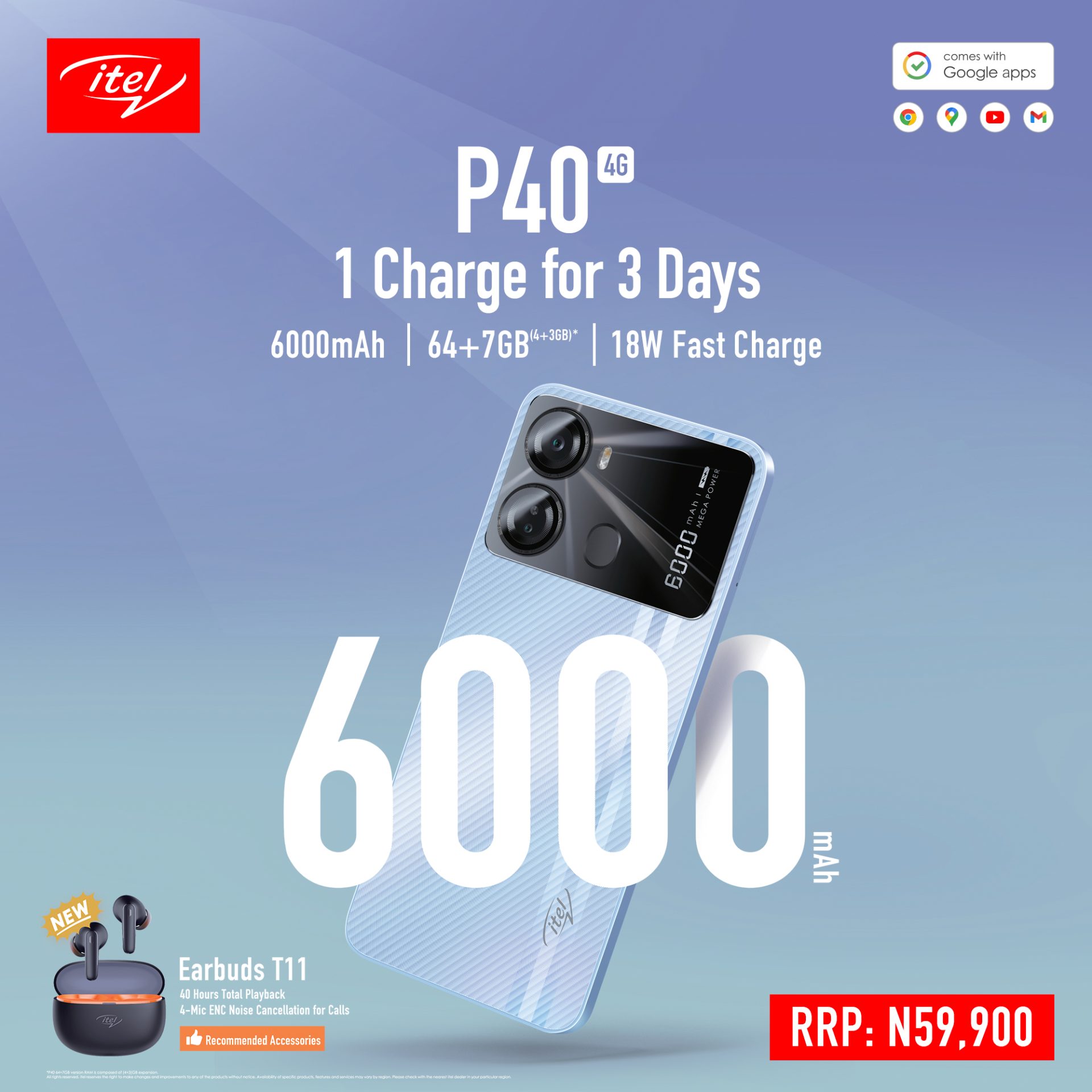 The itel P40 with 7GB RAM and 6000mAh Battery: Price and Availability ...